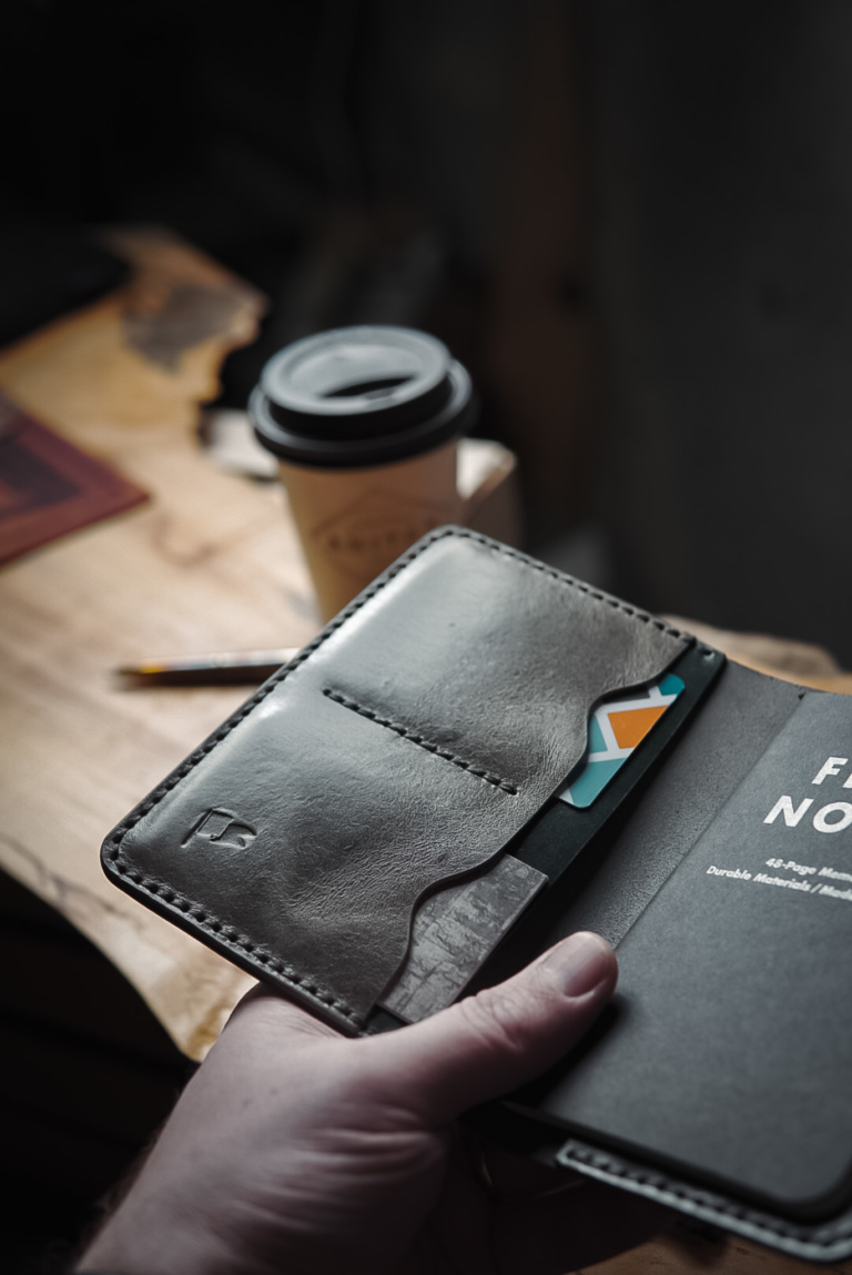 Leather Notebook Wallet: Free Pattern and Step-by-Step Guide - Black ...
