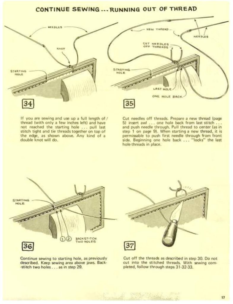 What to Do If You Run Out of Thread While Saddle Stitching - Black Flag ...